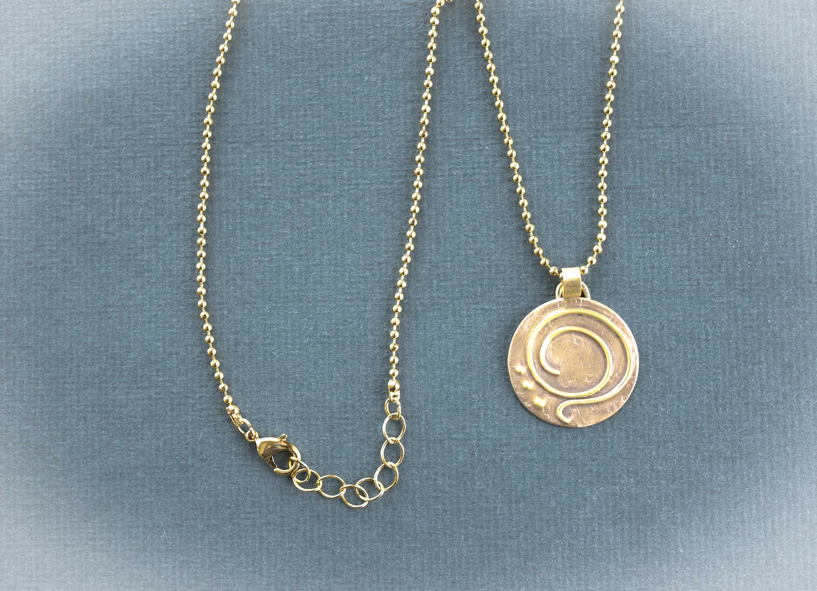 Gratitude Necklace | Gold Spiral Pendant | Yoga Jewelry - Etsy