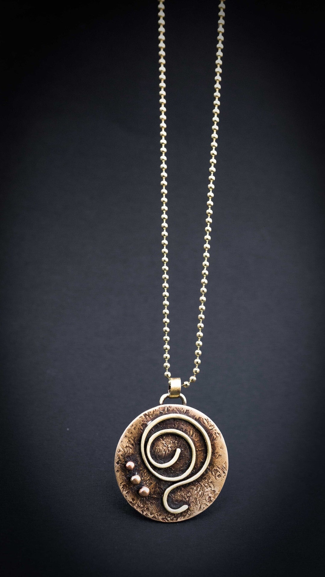 Gratitude Necklace | Gold Spiral Pendant | Yoga Jewelry - Etsy
