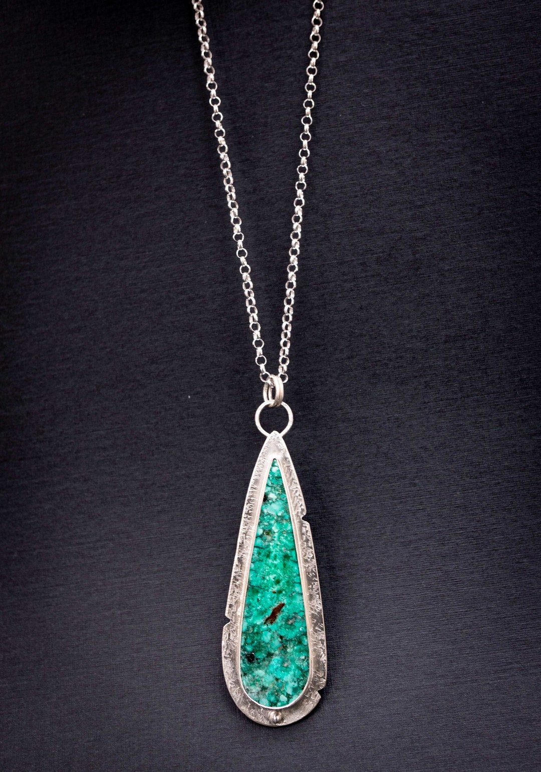 Large Turquoise Pendant | Natural Turquoise Pendant| Handmade Turquoise ...