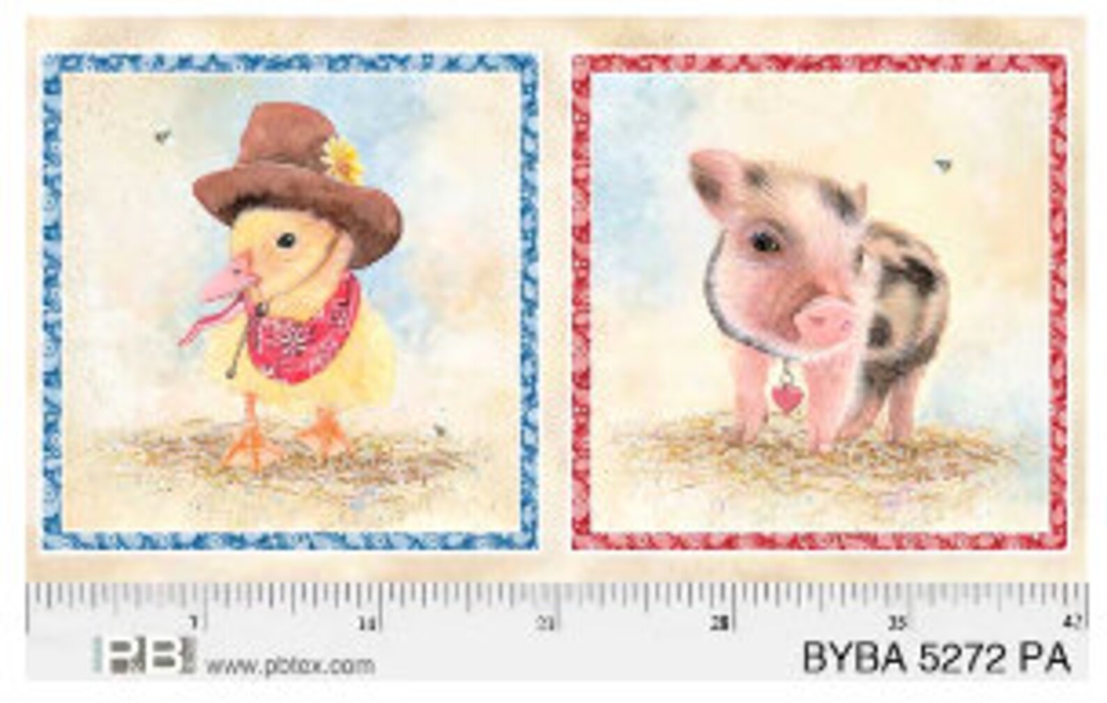 Barnyard Babies Baby Quilt Kit 2 Blocks Fabric by Clint Eagar and ...
