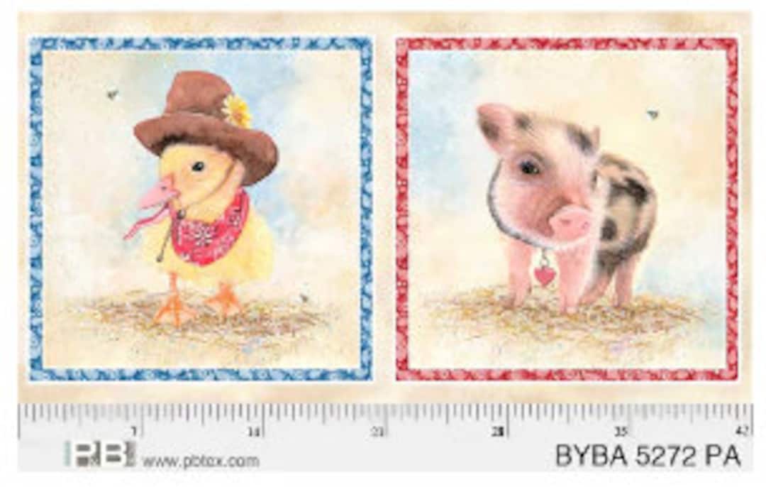 Barnyard Babies Duck and Pig Panel BYBA 5272 PA - Fabric Collection by ...
