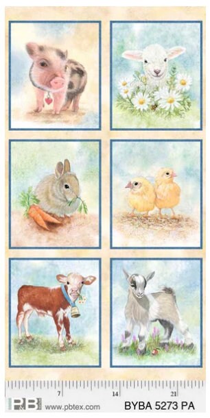 Barnyard Babies Baby Quilt Kit Fabric by Clint Eagar and Pattern by ...