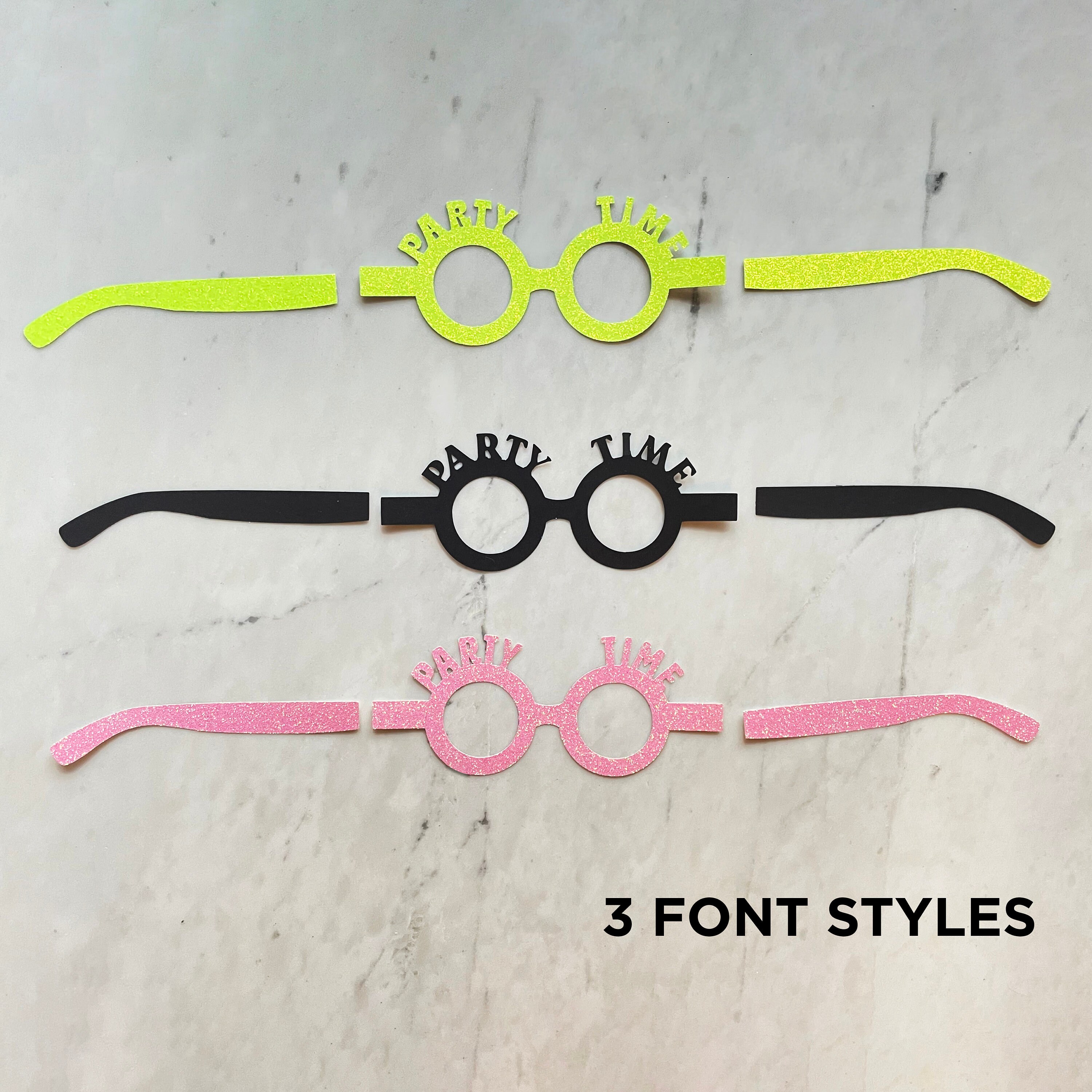PARTY TIME Paper Glasses - SVG Cutting File for Cricut - Silhouette - Etsy