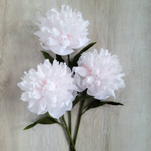Large Crepe Paper Bomb Peony Flower, Single Stem Peony, Artificial ...