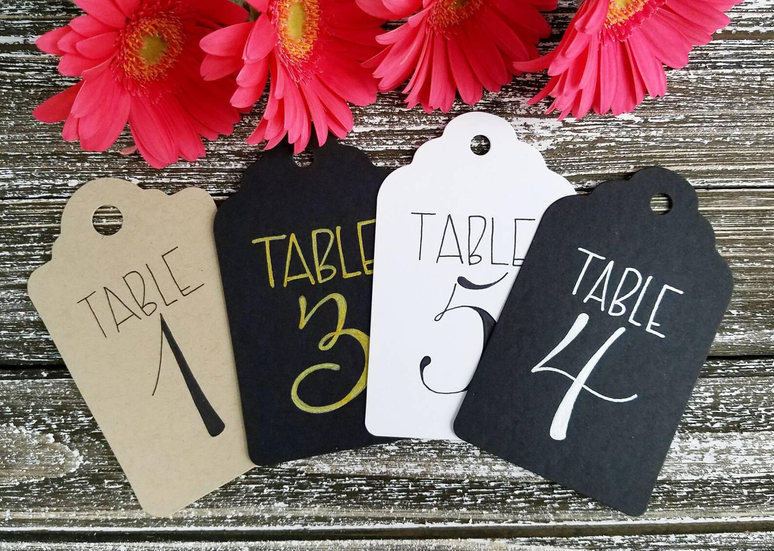 Wedding Table Number Tags Bridal Shower Baby Shower - Etsy