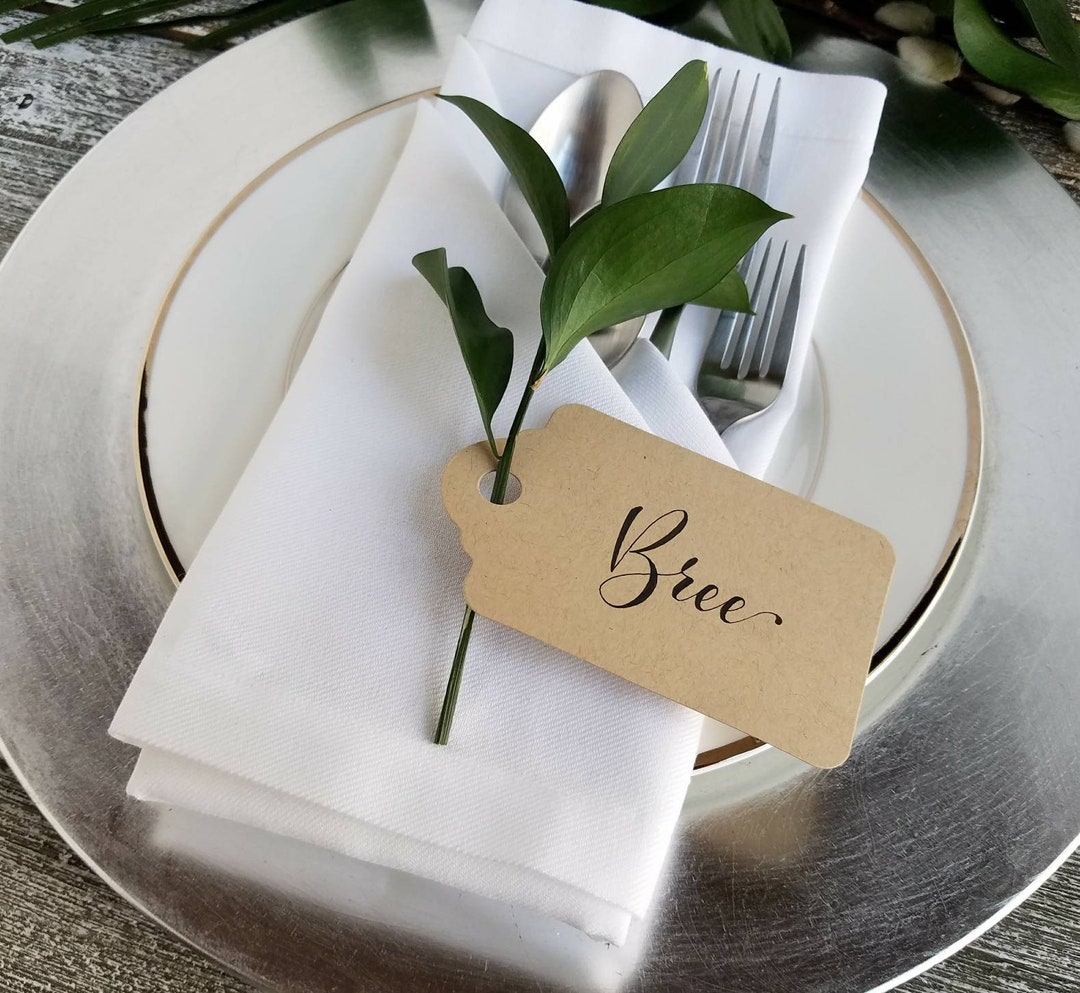 Hand Lettered Personalized Tags, Customizable Calligraphy Tags. - Etsy