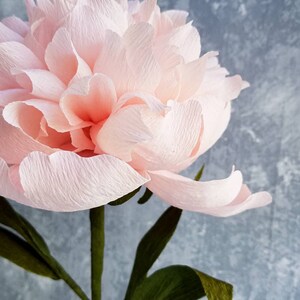 Large Crepe Paper Bomb Peony Flower, Single Stem Peony, Artificial ...