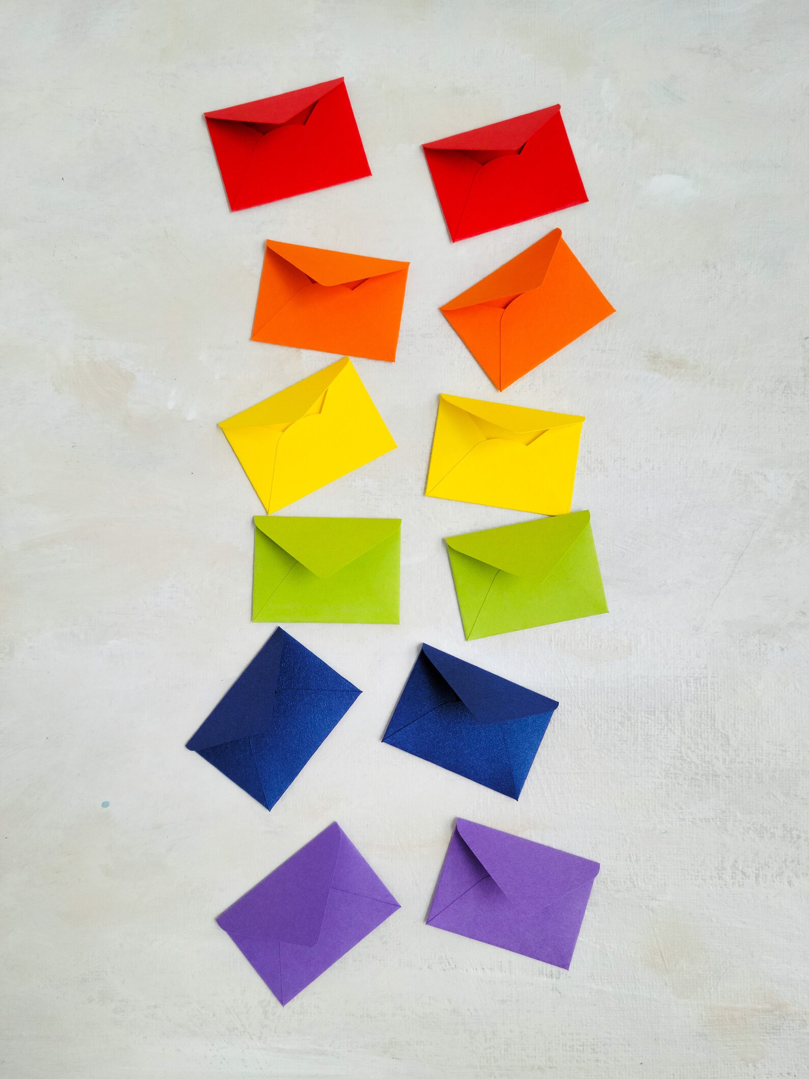 Rainbow Mini Envelopes, Rainbow Love Notes, Love Note Set, Lunchbox ...