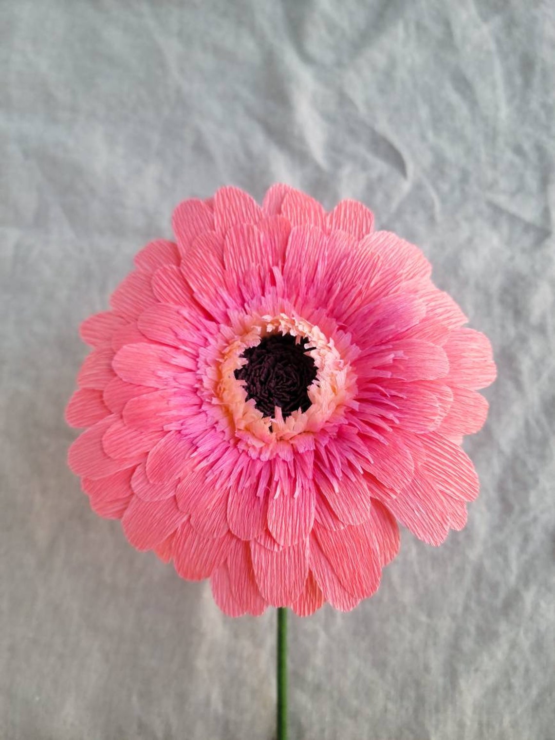Single Stem Crepe Paper Gerber Daisy Pink Daisy Crepe Paper - Etsy