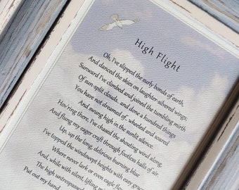 High Flight Framed - Etsy
