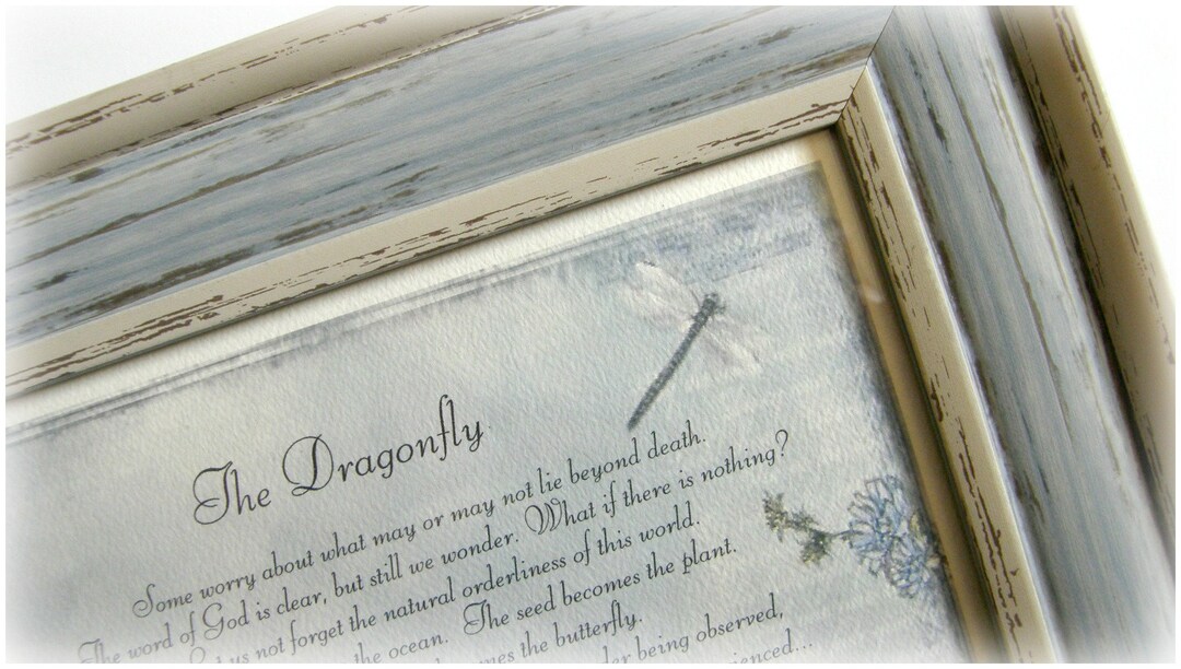 The Dragonfly Story Framed Gift- Death Dying Comforting Gift-thoughtful ...
