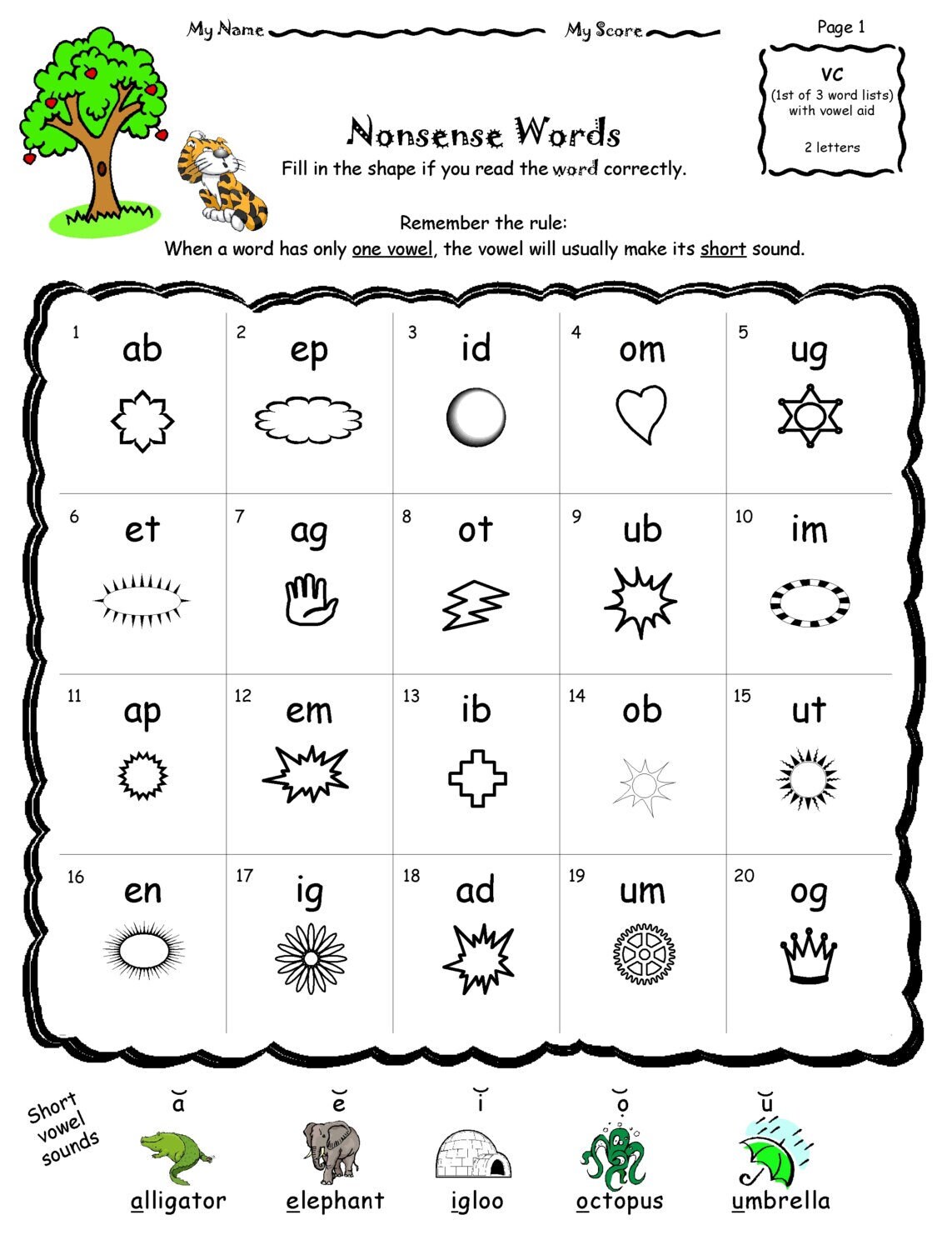 Phonics 'nonsense Words & Silly Names' 60 Pages Fun Decoding Practice ...