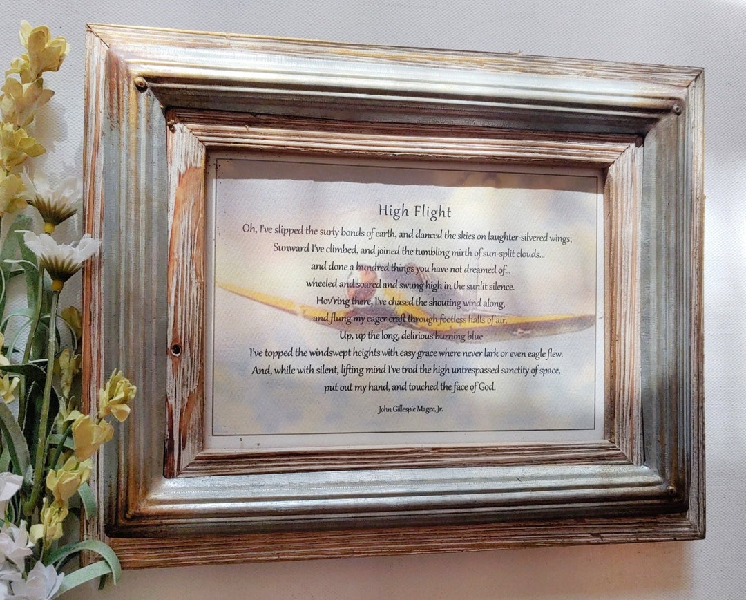 High Flight Poem-vintage Plane High Flight-john Gillespie Magee Poem ...