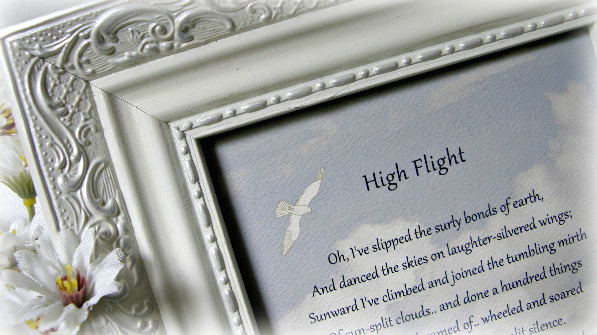 HIGH FLIGHT Framed Verse Flight School Gift WWII Pilot John - Etsy