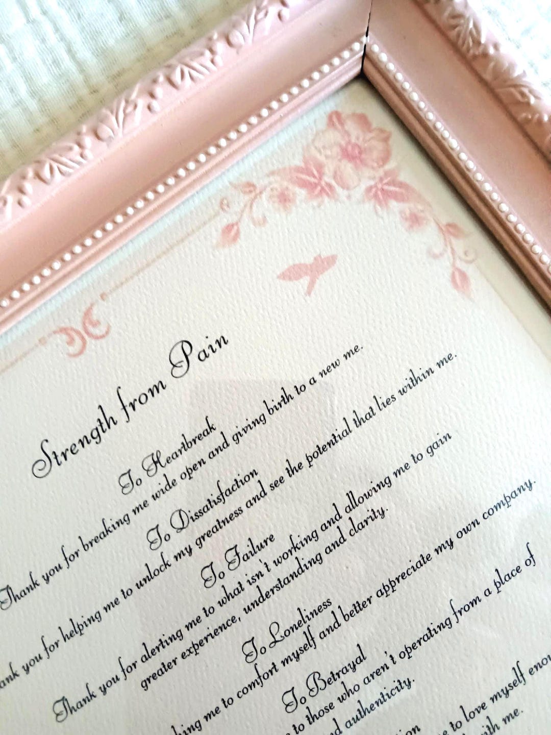 Strength From Pain Heartbreak Failure- Emotional Support Gift- Fresh ...