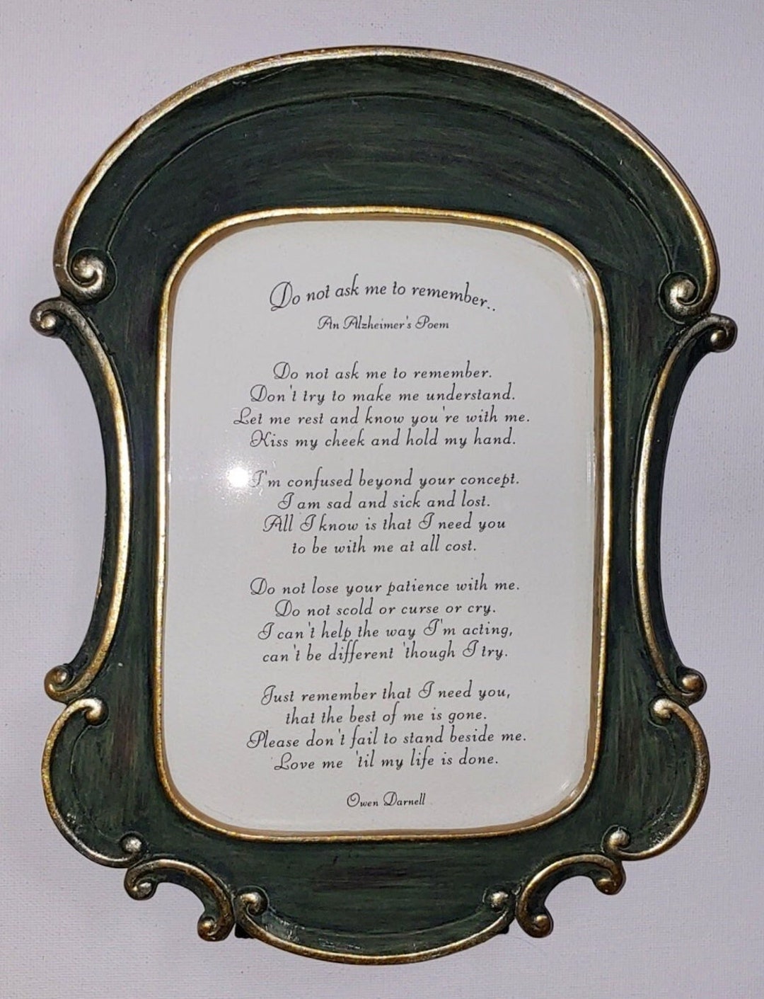 Alzheimer's Poem Dementia Poem Alzheimer Caregiver Coping With Mental ...