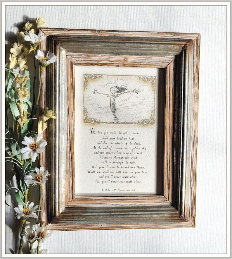 WHEN YOU WALK Through A Storm Framed Print - Inspirational Comforting ...