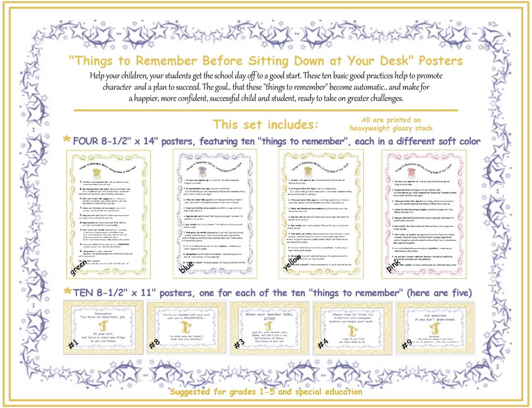 School Success Reminder Posters: Homeschool & Classroom Decor - Etsy