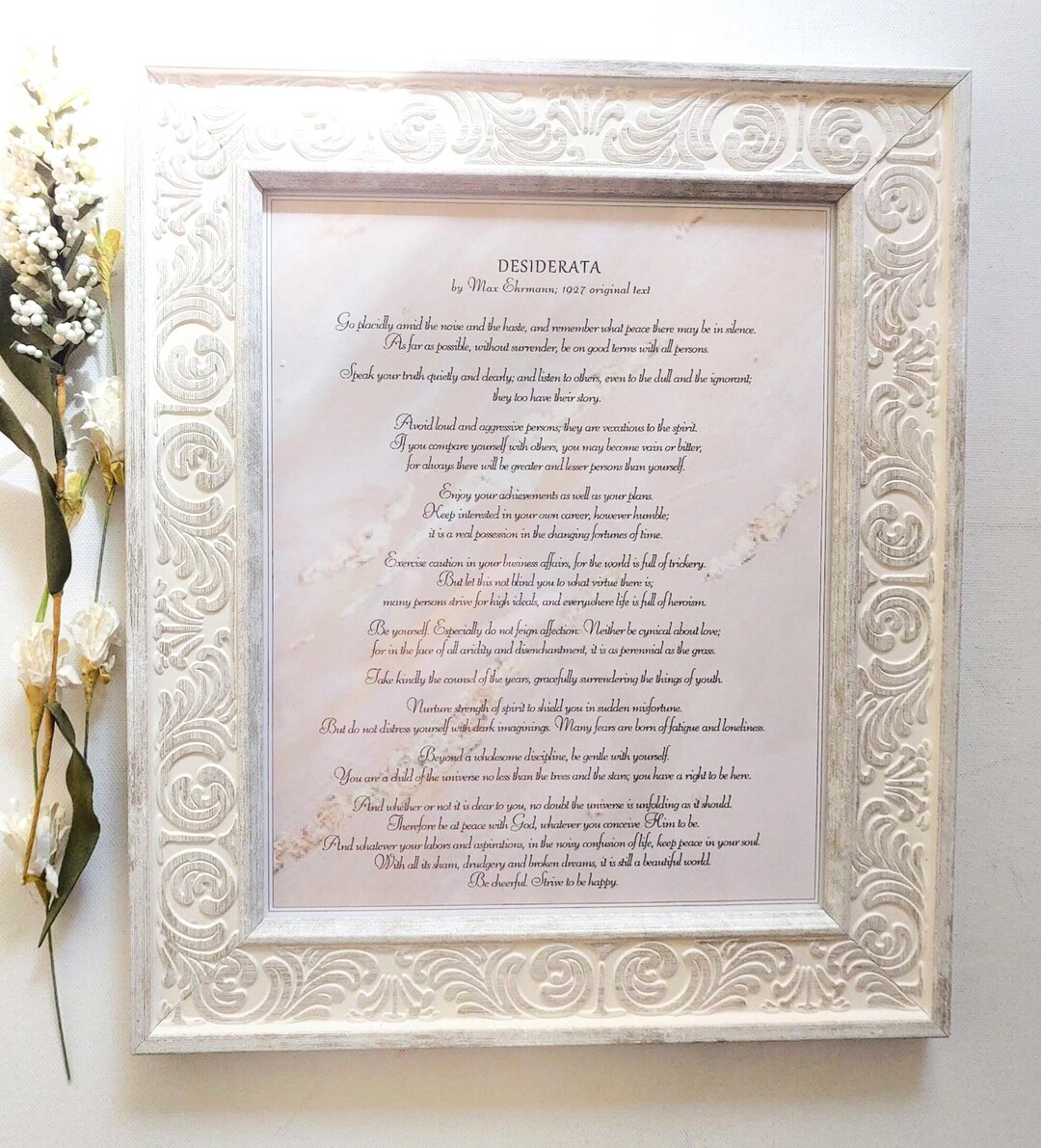 Desiderata- Wisdom for Living Framed Print- Learning From Experience ...