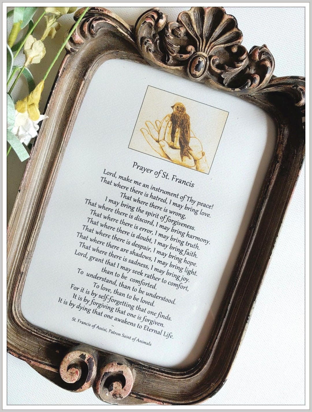 Prayer of St. Francis Framed Gift- Peace Prayer Mother's Prayer Family ...