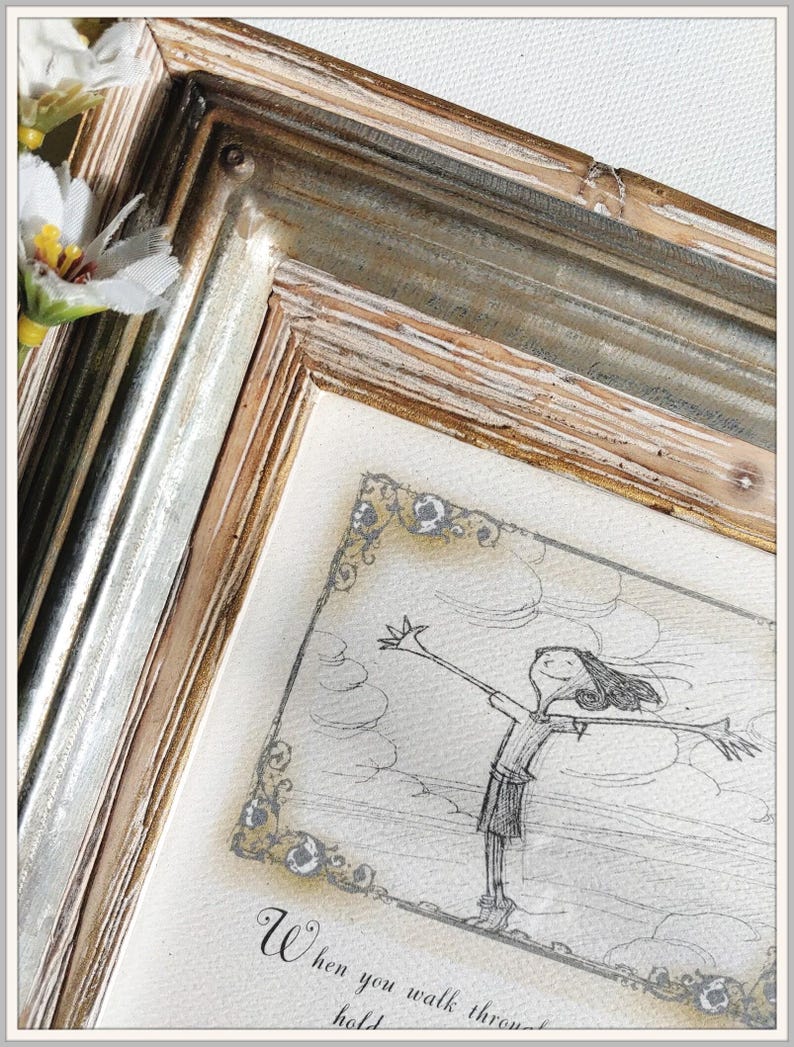 WHEN YOU WALK Through A Storm Framed Print - Inspirational Comforting ...