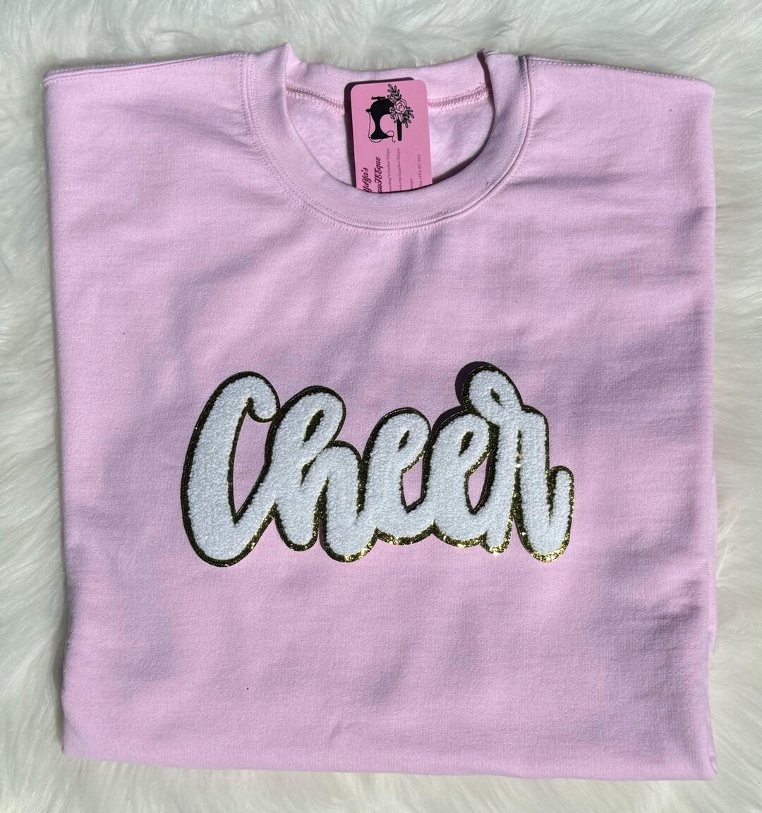 CHEER Sweatshirt, Cheer Chenille Patch Sweatshirt - Etsy