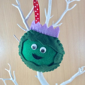 Christmas Sprout Felt Bauble Decoration, Handmade Sprout Tree Bauble ...