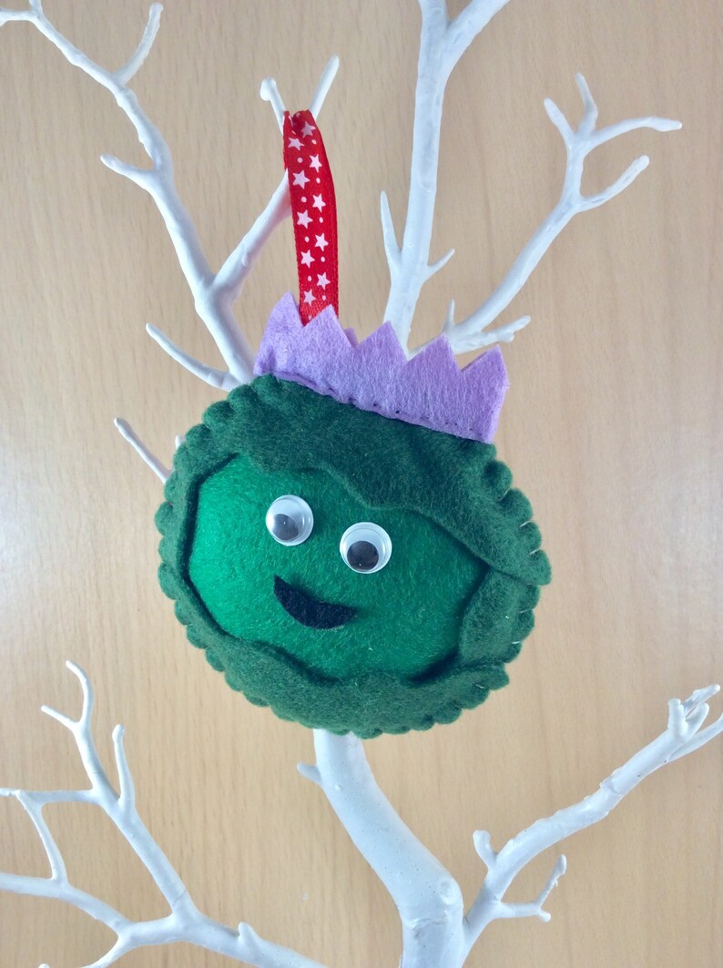 Christmas Sprout Felt Bauble Decoration Handmade Sprout Tree - Etsy UK