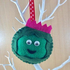Christmas Sprout Felt Bauble Decoration, Handmade Sprout Tree Bauble ...