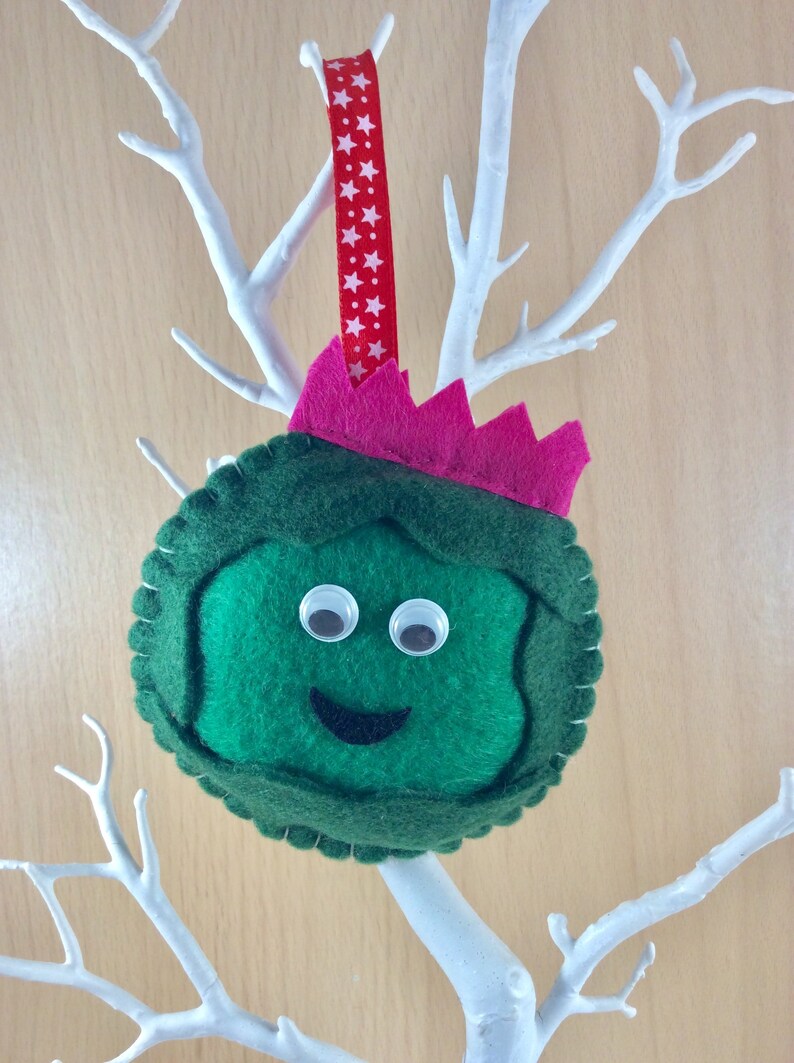Christmas Sprout Felt Bauble Decoration Handmade Sprout Tree - Etsy UK