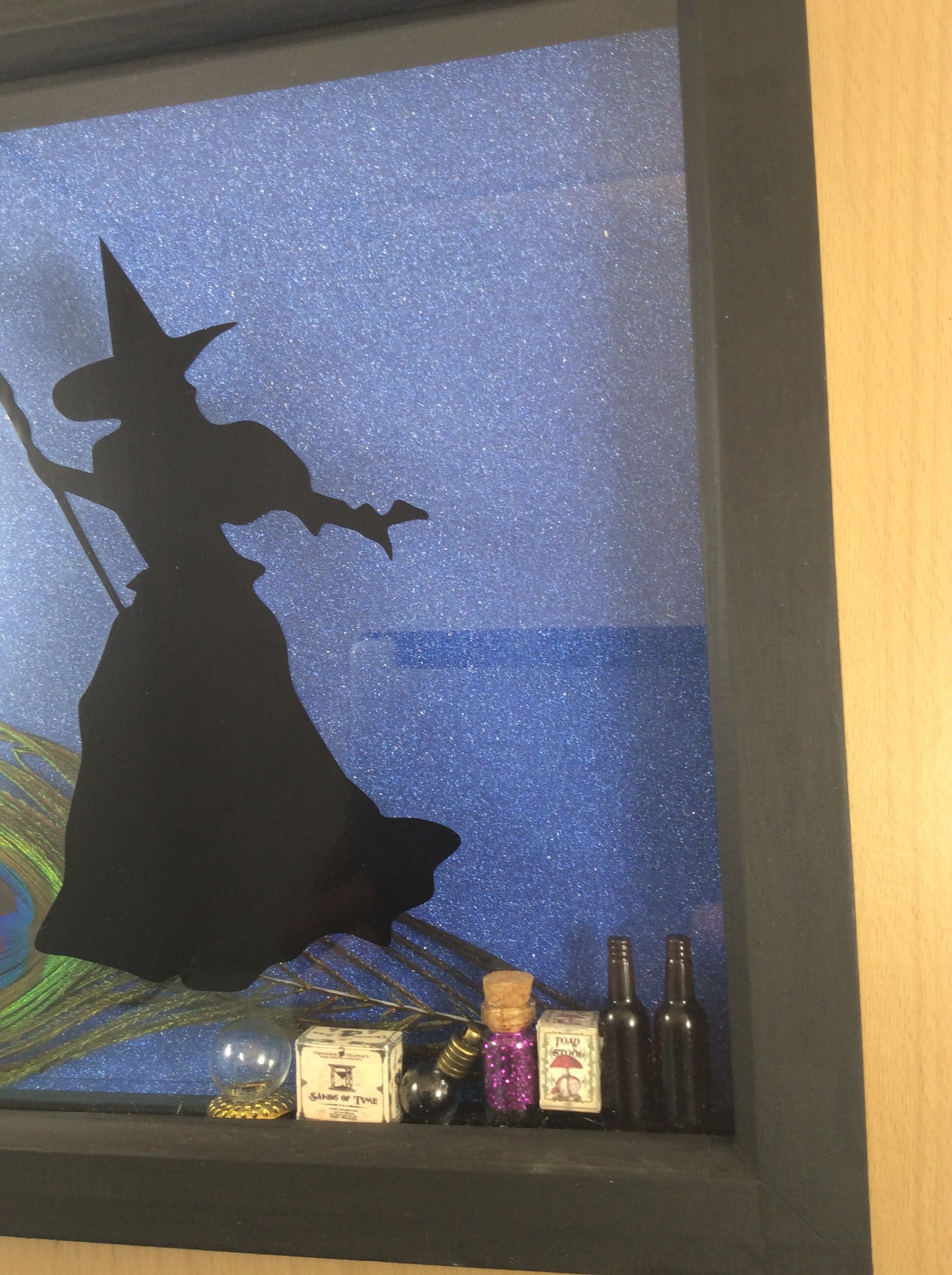 Witch Home Wall Decoration Shadow Box Frame Witch and Broom - Etsy UK