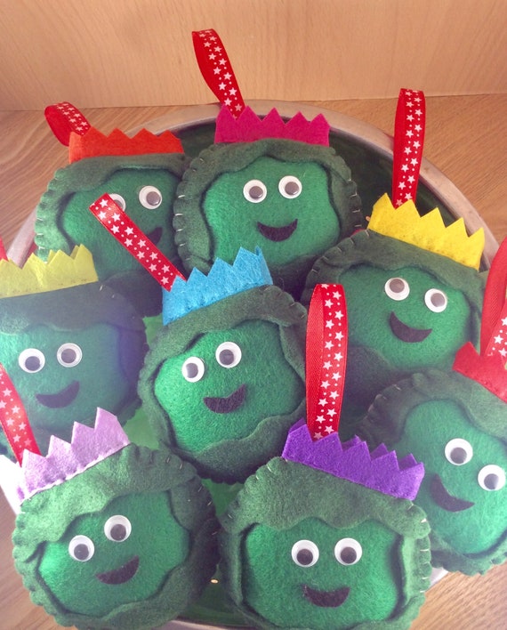 Christmas Sprout Felt Bauble Decoration Handmade Sprout Tree - Etsy UK