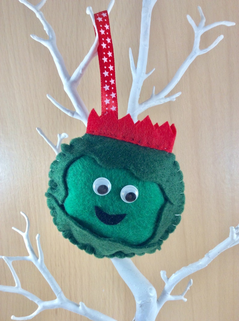 Christmas Sprout Felt Bauble Decoration Handmade Sprout Tree - Etsy UK