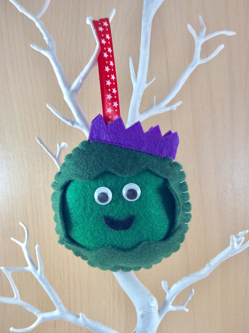Christmas Sprout Felt Bauble Decoration Handmade Sprout Tree - Etsy UK