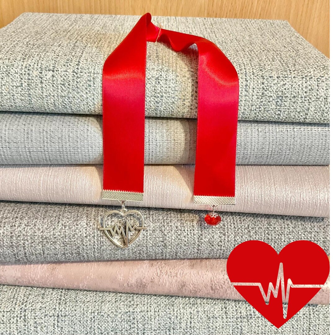 Red Satin Nhs Bookmark Theme Gift, Bullet Journal, Weight Loss Heart ...