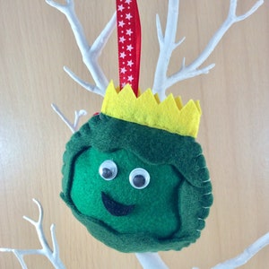 Christmas Sprout Felt Bauble Decoration, Handmade Sprout Tree Bauble ...