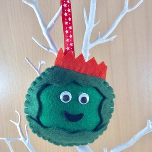 Christmas Sprout Felt Bauble Decoration, Handmade Sprout Tree Bauble ...