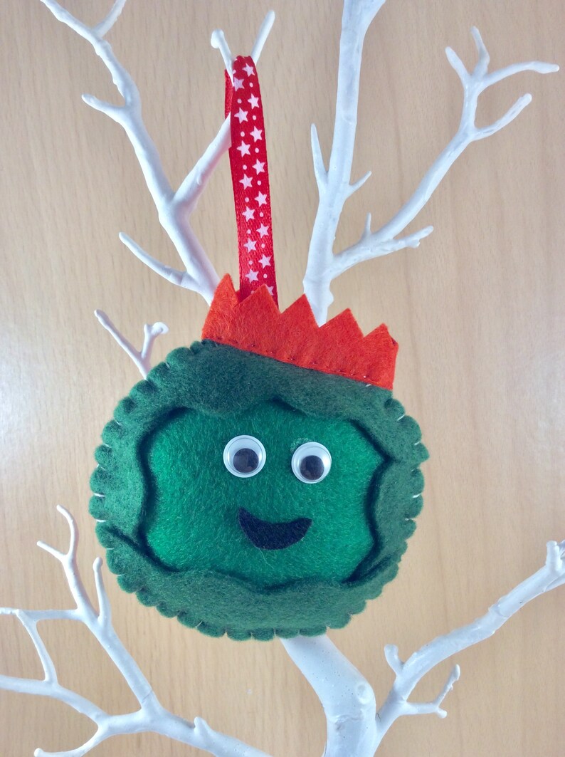 Christmas Sprout Felt Bauble Decoration Handmade Sprout Tree - Etsy UK