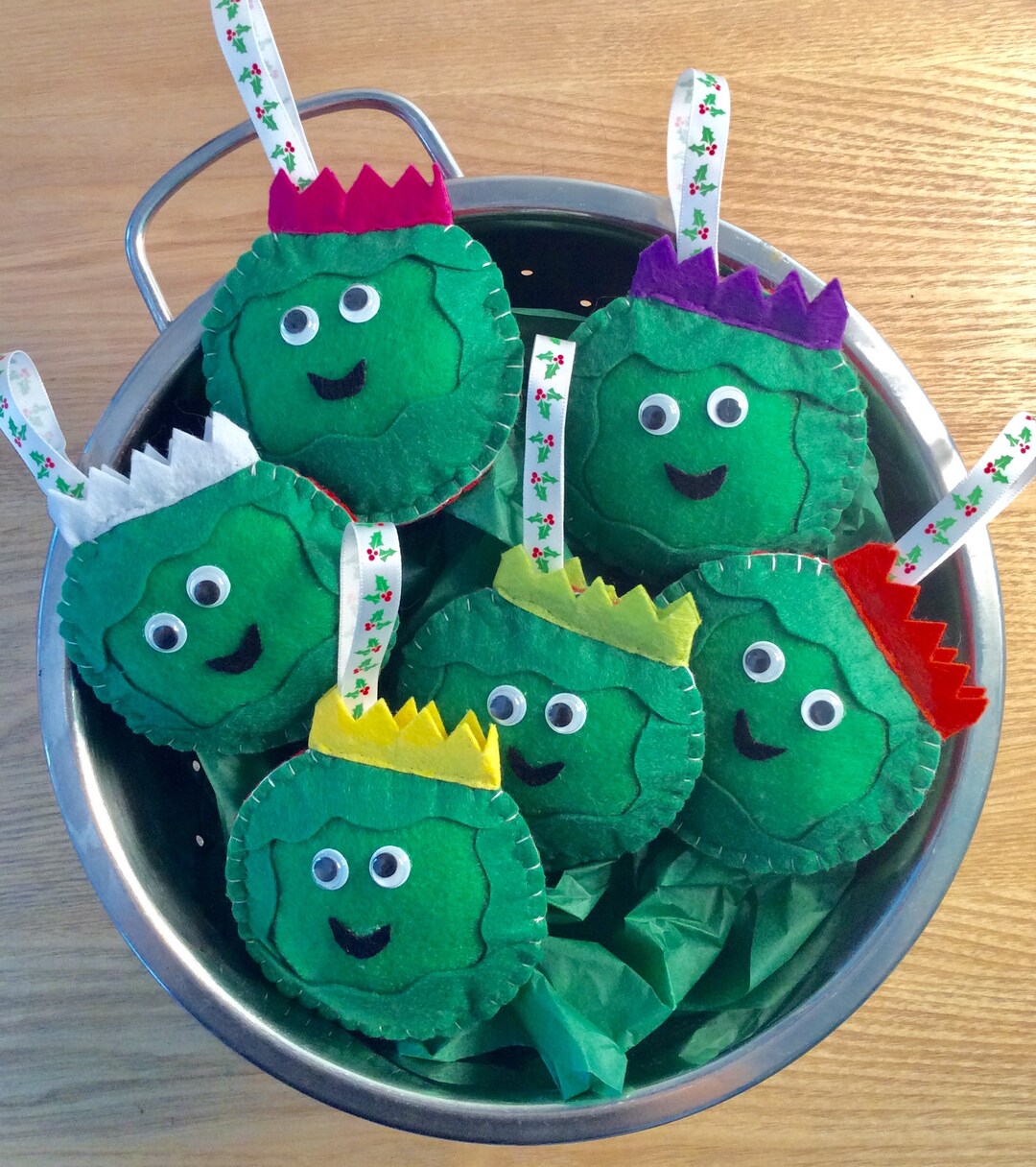 Felt Christmas Sprout Decoration Handmade Sprout Tree Bauble - Etsy