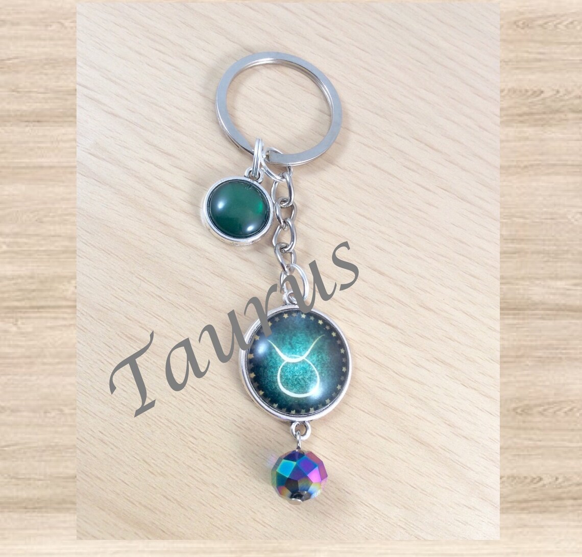 Star Sign Keyring Astronomy Key Chain Birthday Gift - Etsy UK