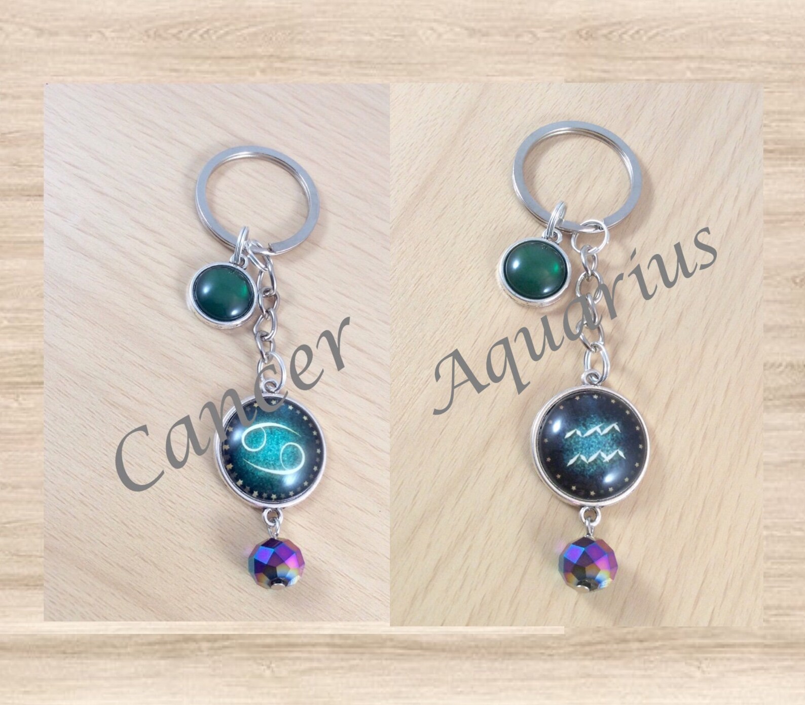 Star Sign Keyring Astronomy Key Chain Birthday Gift - Etsy UK