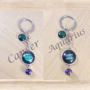 Star Sign Keyring, Astronomy Key Chain, Birthday Gift - Etsy UK
