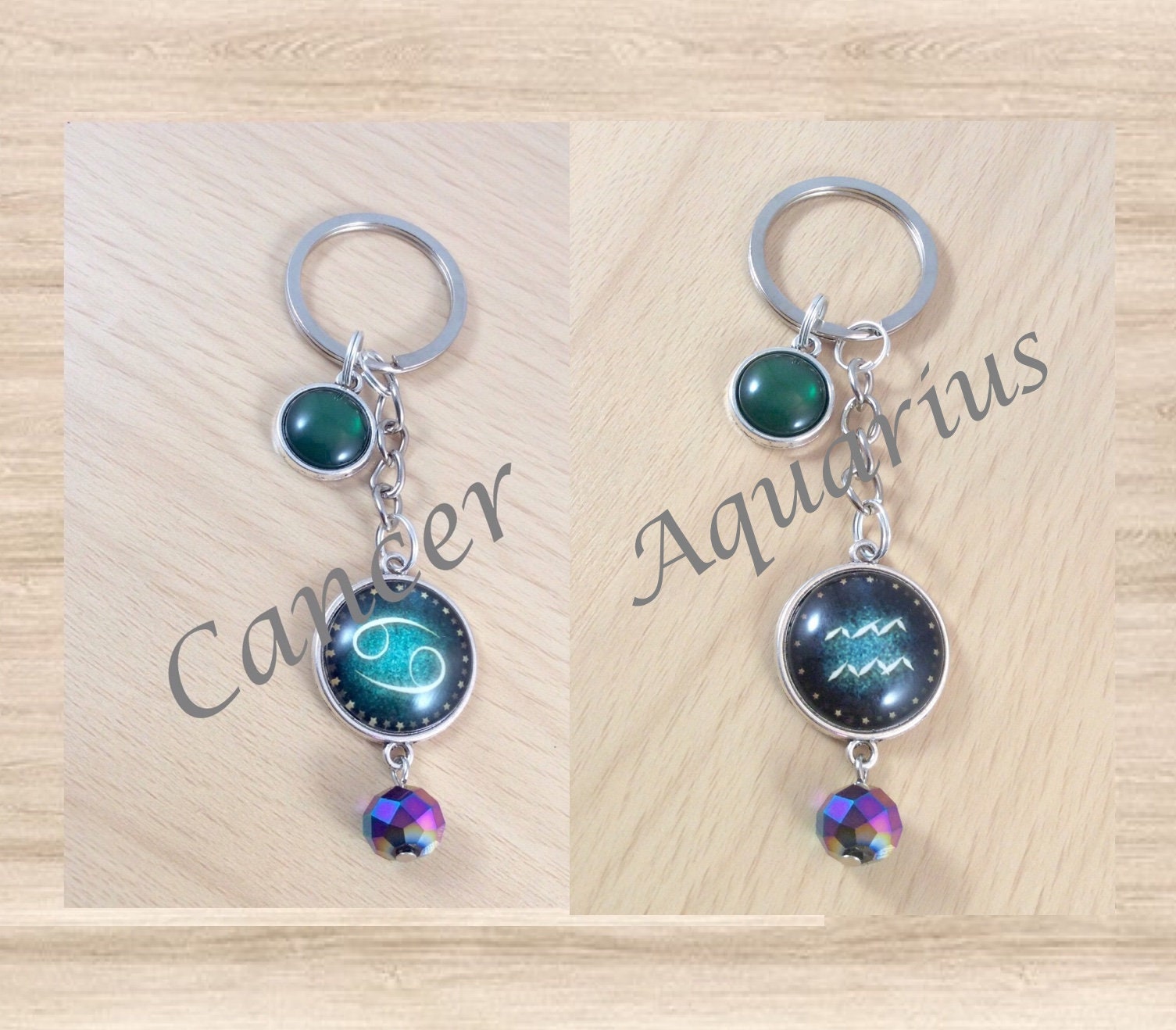 Star Sign Keyring Astronomy Key Chain Birthday Gift - Etsy UK