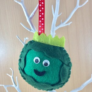 Christmas Sprout Felt Bauble Decoration, Handmade Sprout Tree Bauble ...