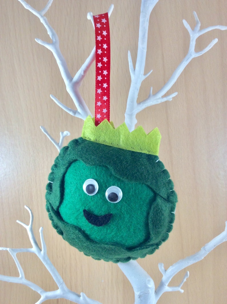 Christmas Sprout Felt Bauble Decoration Handmade Sprout Tree - Etsy UK