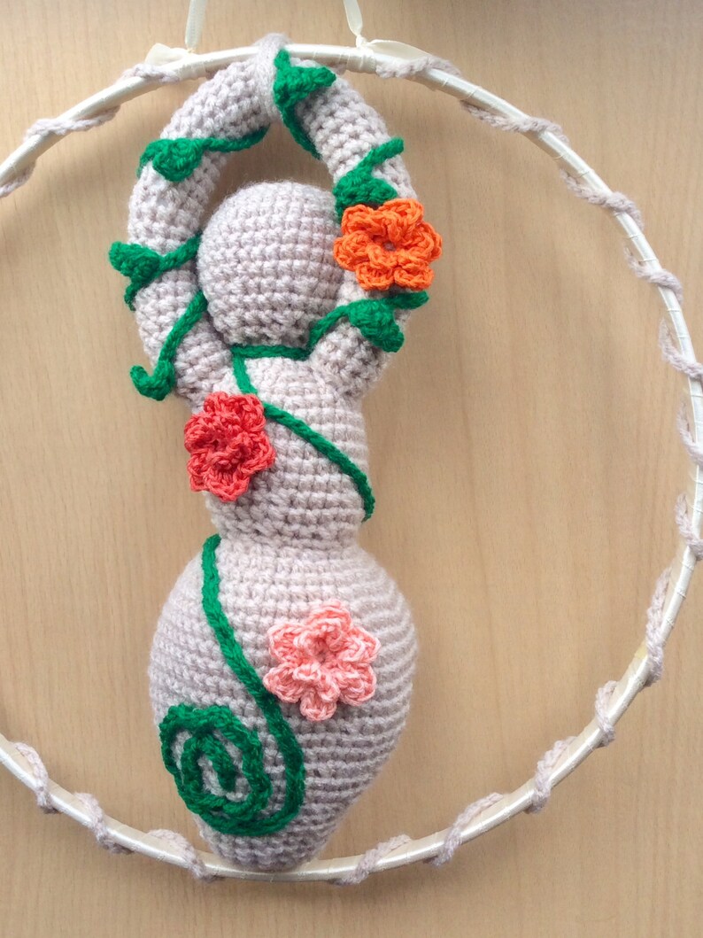 Beige Pagan Crochet Goddess Doll Handcrafted Embellished - Etsy UK