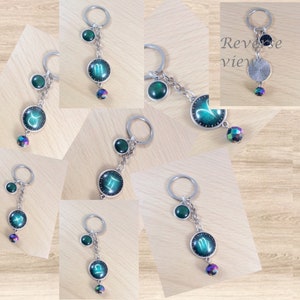 Star Sign Keyring, Astronomy Key Chain, Birthday Gift - Etsy UK
