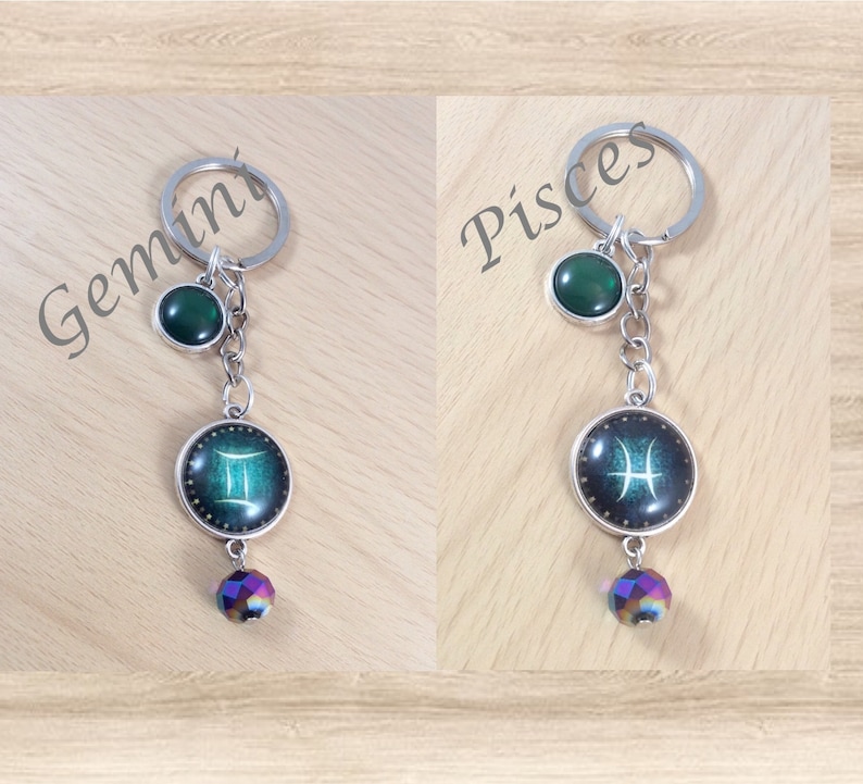 Star Sign Keyring Astronomy Key Chain Birthday Gift - Etsy UK