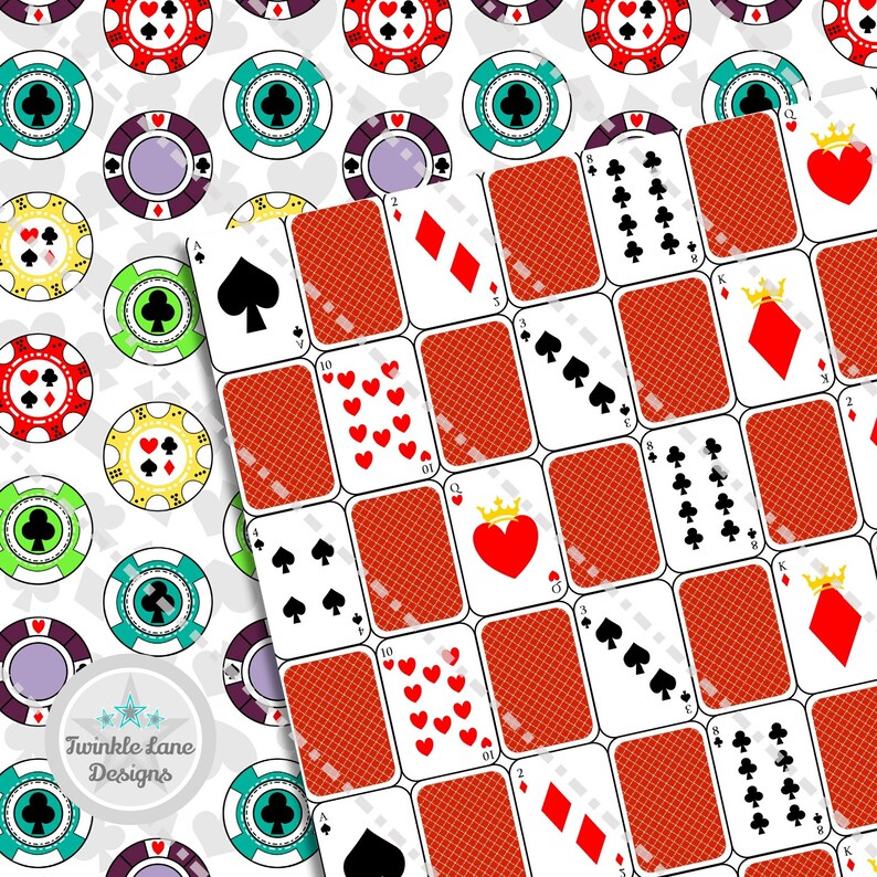 Casino Theme, Digital Papers Instant Download - Etsy