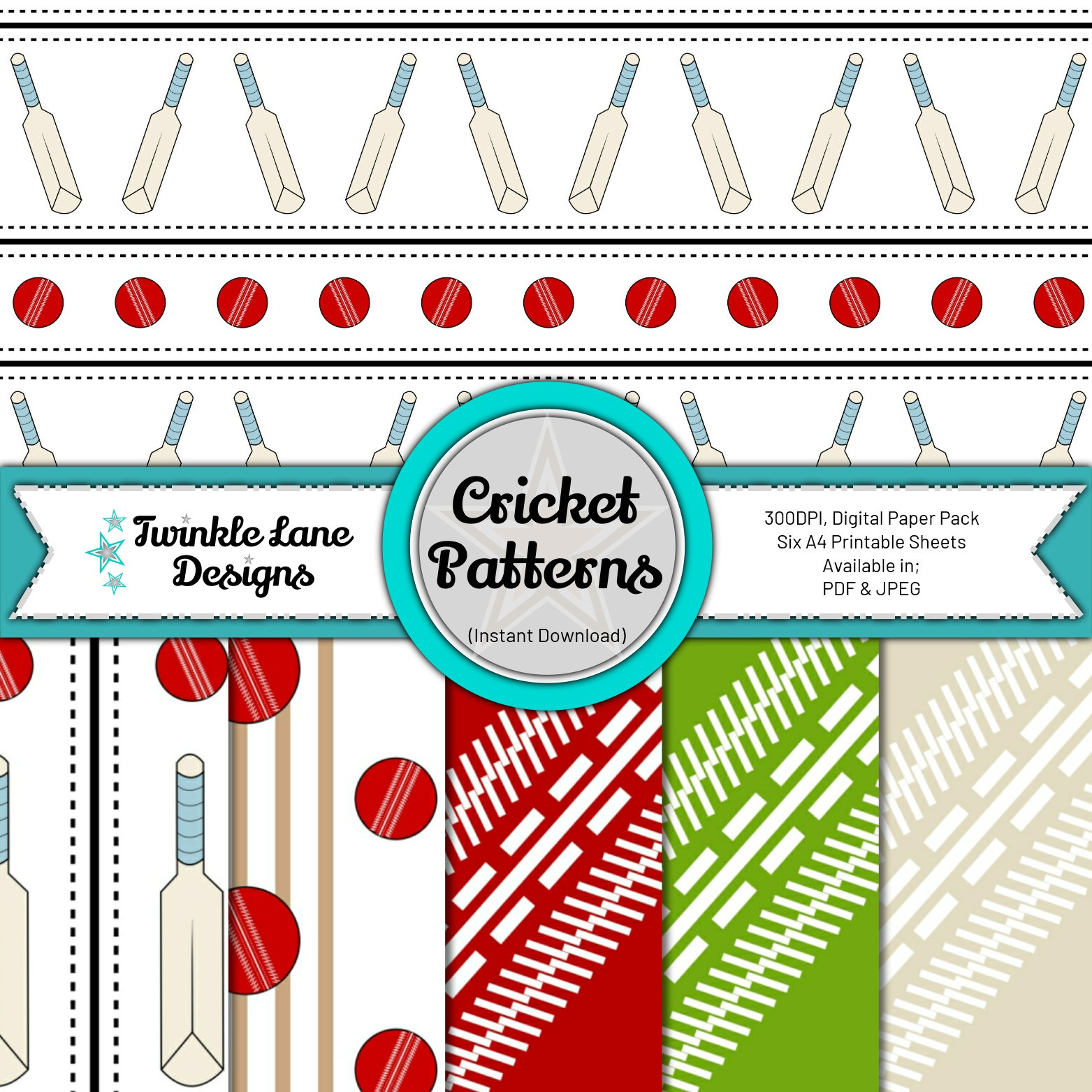 Cricket Patterns, Digital Papers Instant Download - Etsy